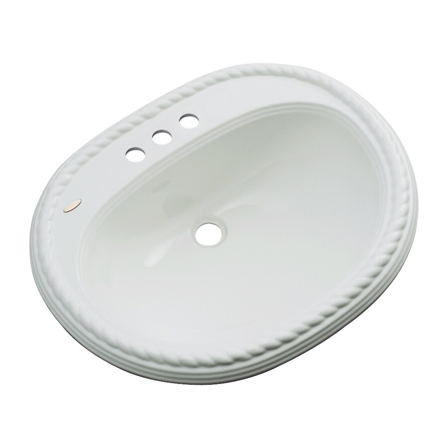 Dekor Manitou Composite 19-in Drop-in Oval Sterling silver Bathroom ...