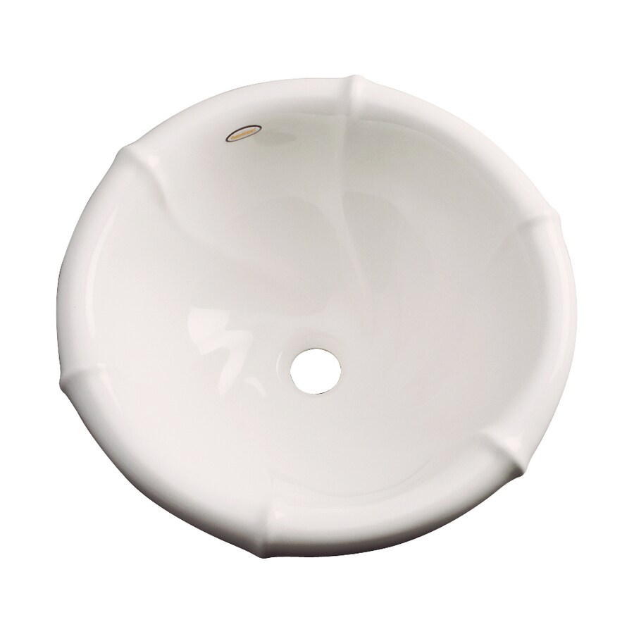 Dekor Siesta Composite 16-in Drop-in Round Almond Bathroom Sink at ...