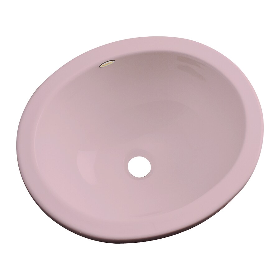 Dekor Victoria Composite 12-in Undermount Oval Wild Rose Bathroom Sink ...