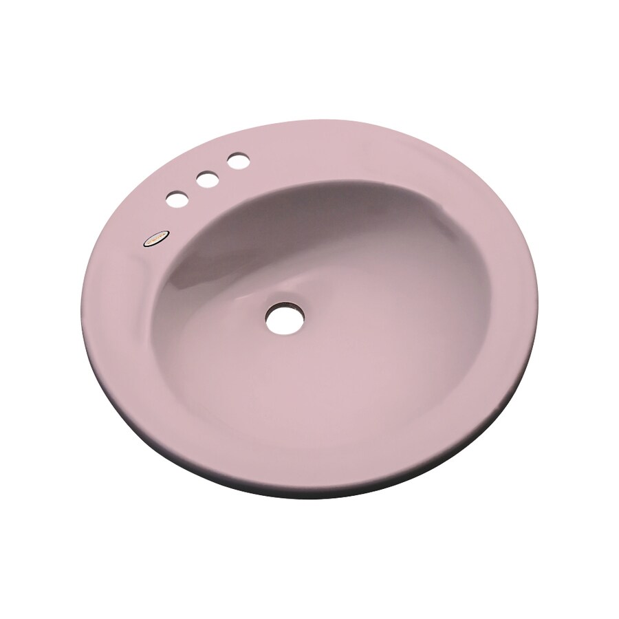Dekor Woodcrest Composite Drop-in Round Wild Rose Bathroom Sink ( 19 ...