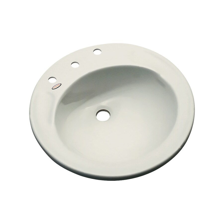 Dekor Woodcrest Composite 19-in Drop-in Round Tender Gray Bathroom Sink ...