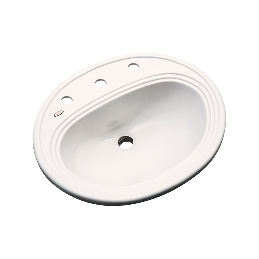 Dekor Vail Composite 18-in Drop-in Oval Bone Bathroom Sink at Lowes.com