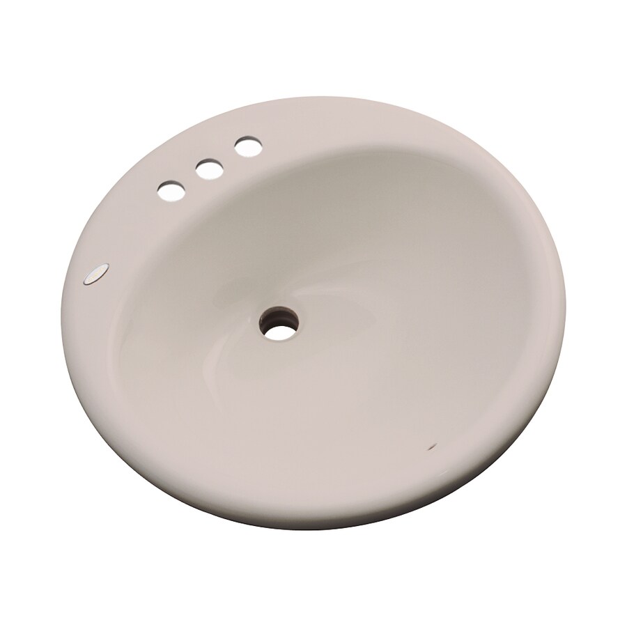 Dekor Newbury Composite 19-in Drop-in Round Fawn Beige Bathroom Sink at ...
