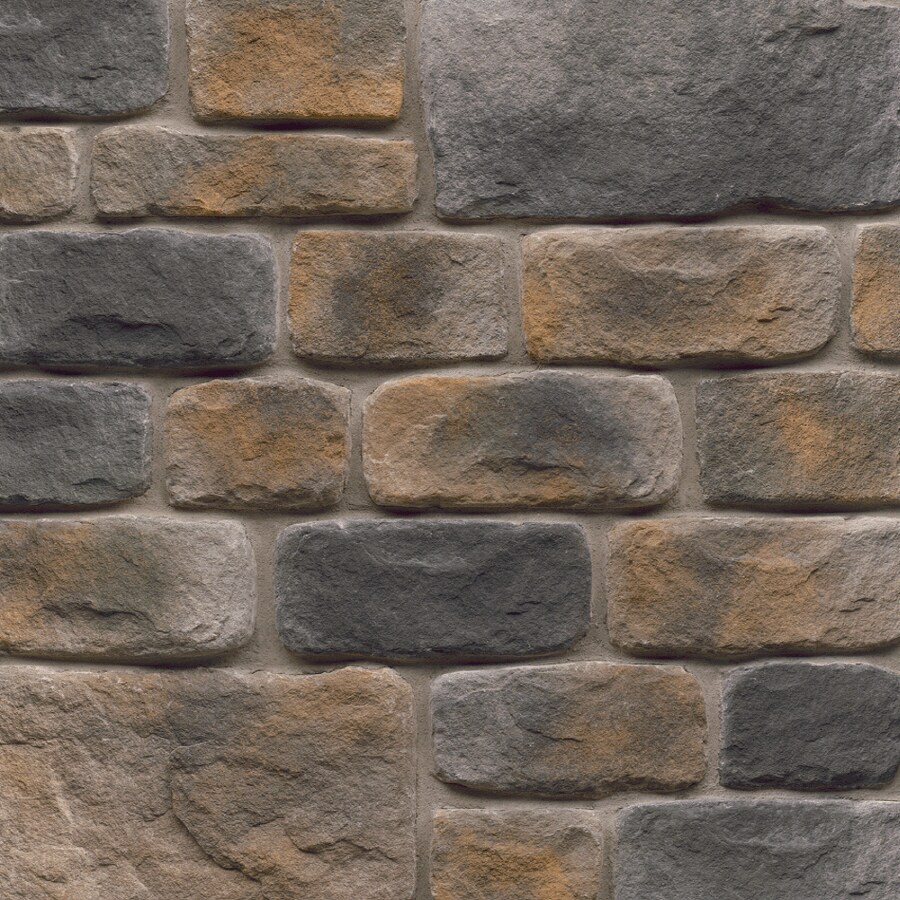StoneCraft 10 Sq. Ft. Canyon Gray Cobblestone Flats in the Stone Veneer ...