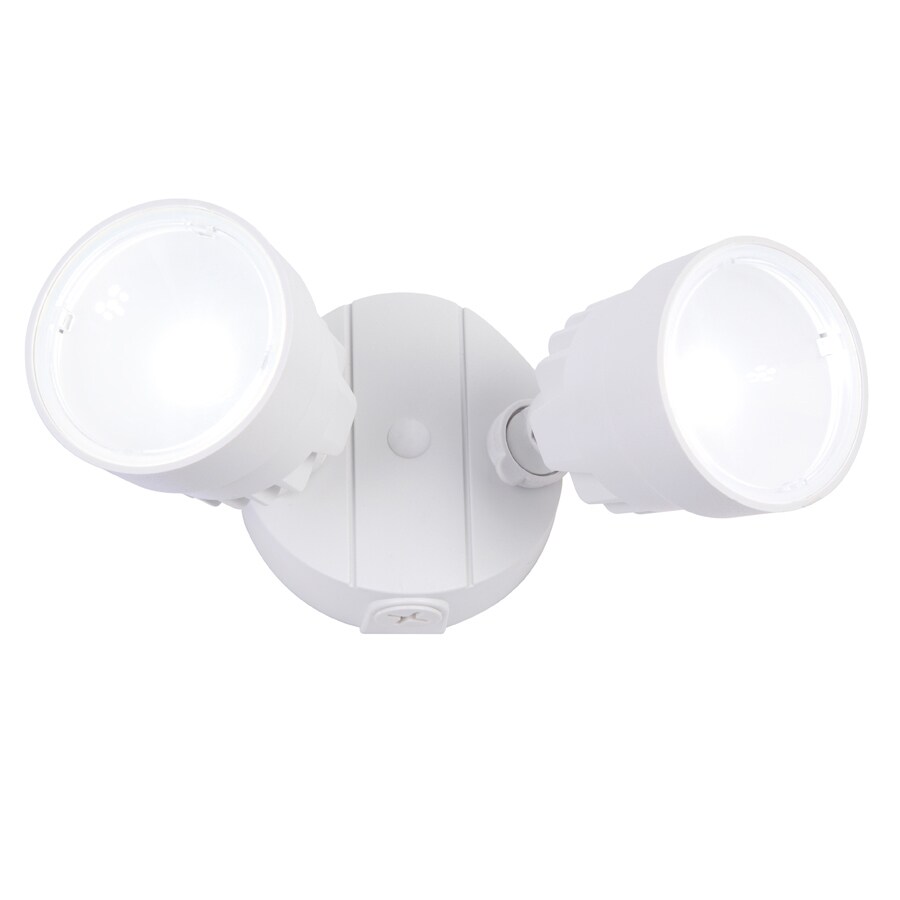Utilitech Pro Integrated LED White 2-Head Switch-Controlled Flood Light ...