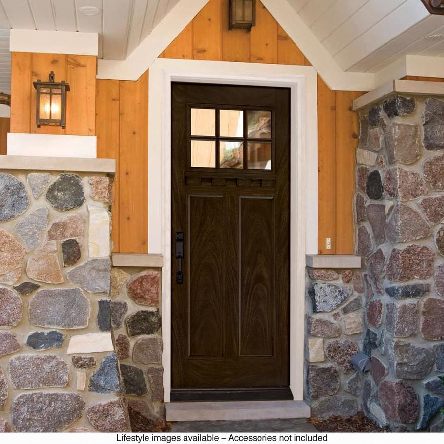 Feather River 36-in x 80-in Fiberglass Craftsman Right-Hand Inswing ...