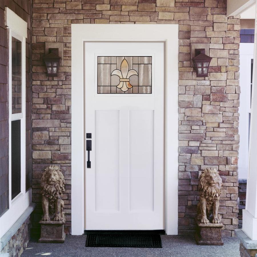 Feather River Feather River Doors Fleur De Lis Patina Craftsman ...