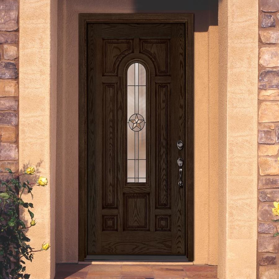 Feather River Star 36-in x 80-in Fiberglass Center Arch Lite Right-Hand ...