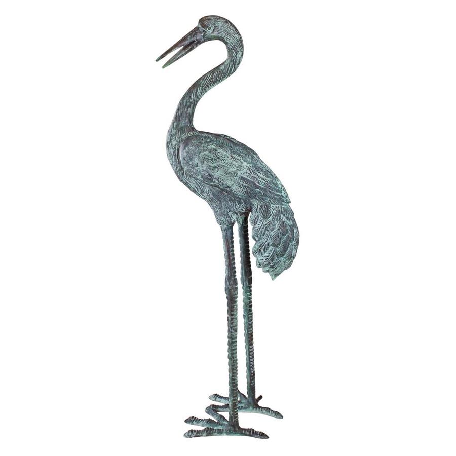 Design Toscano 35.5-in H x 9.5-in W Heron Garden Statue in the Garden ...