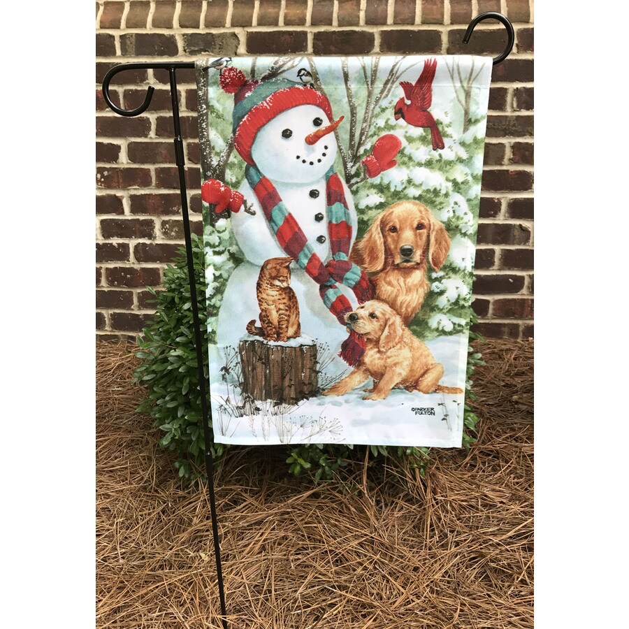 1.48-ft W x 3.17-ft H Winter Garden Flag in the Decorative Banners ...