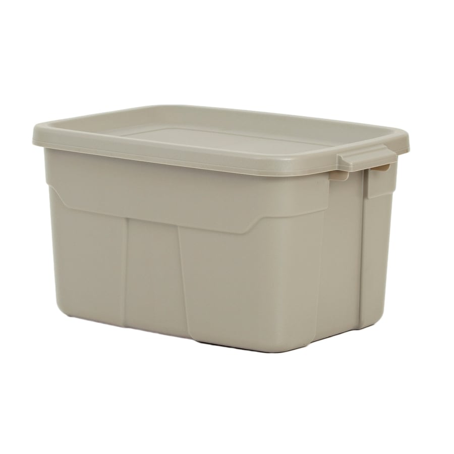 Centrex Plastics, LLC 12-Pack Rugged Tote 14-Gallon Bronze Tote with ...