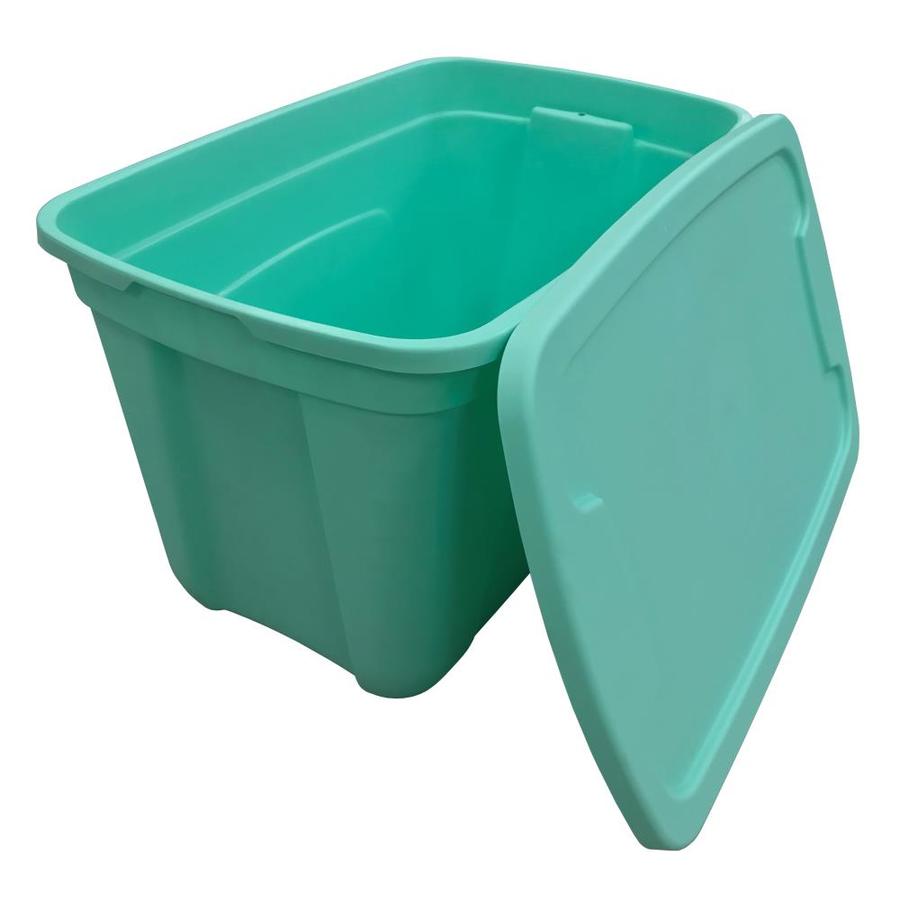 Style Selections 18-Gallon (72-Quart) Mint Tote with Standard Snap Lid ...