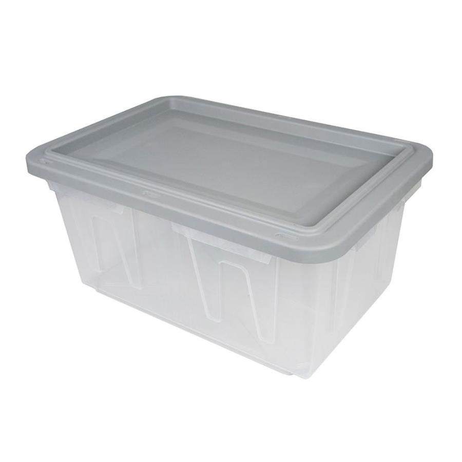 Project Source 15-Gallon (60-Quart) Clear Tote with Standard Snap Lid ...