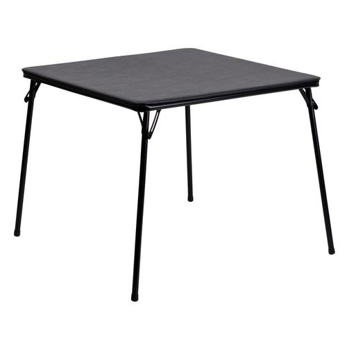 Flash Furniture 33.5-in x 33.5-in Indoor Square Black Folding Table in ...