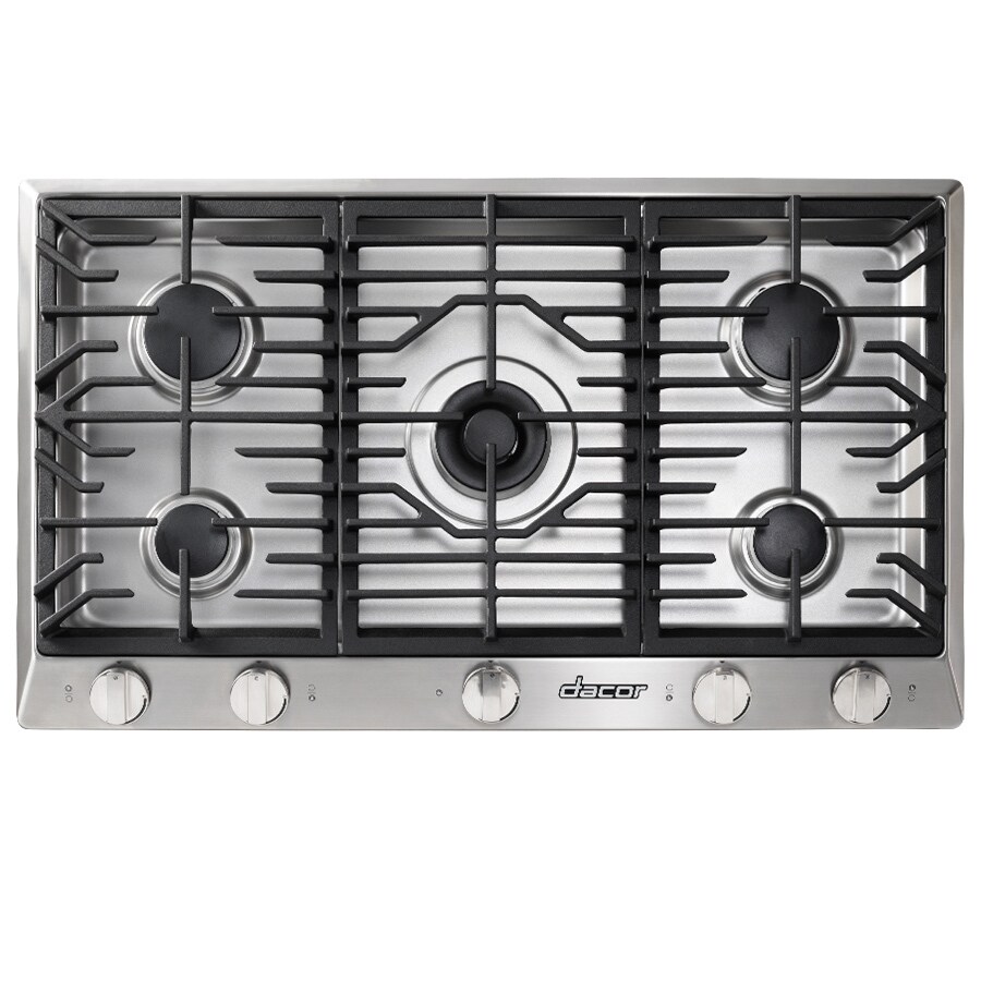 Dacor Renaissance 5-Burner Gas Cooktop (Stainless Steel) (Common: 36-in ...