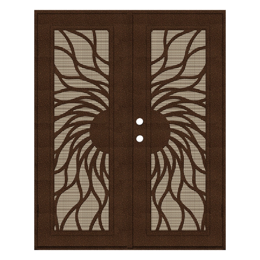 TITAN Titan Security Doors 60-in x 80-in Powder-coat Copperclad ...