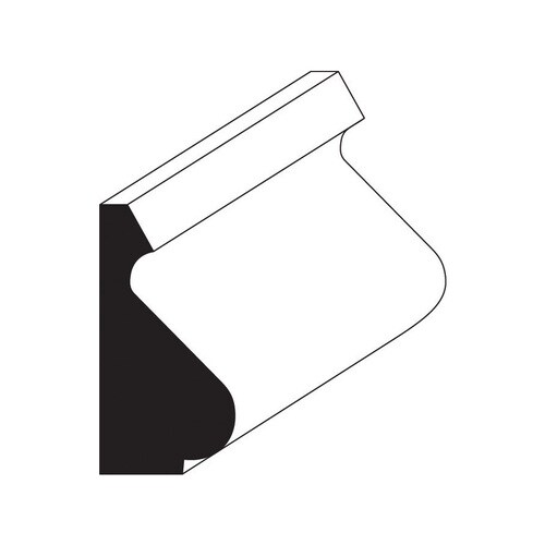 1-3/8-in x 8-ft Primed MDF Base Cap Moulding in the Baseboard Moulding ...