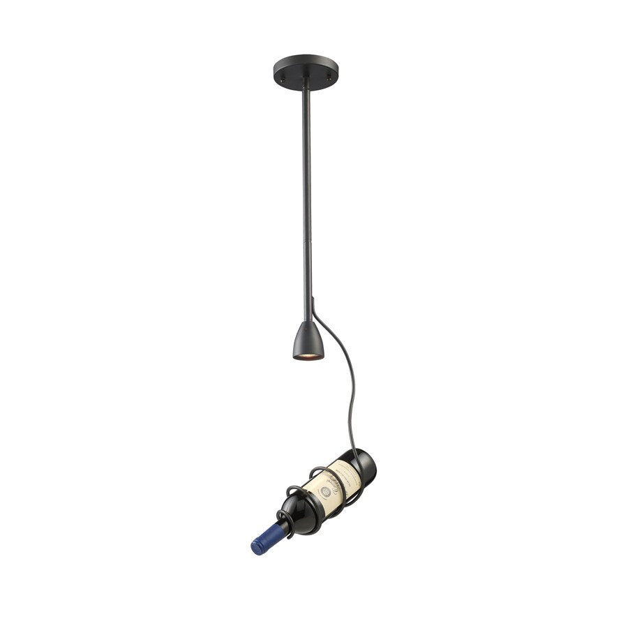 Westmore Lighting 8-in W Matte Black Mini Pendant Light with Textured ...