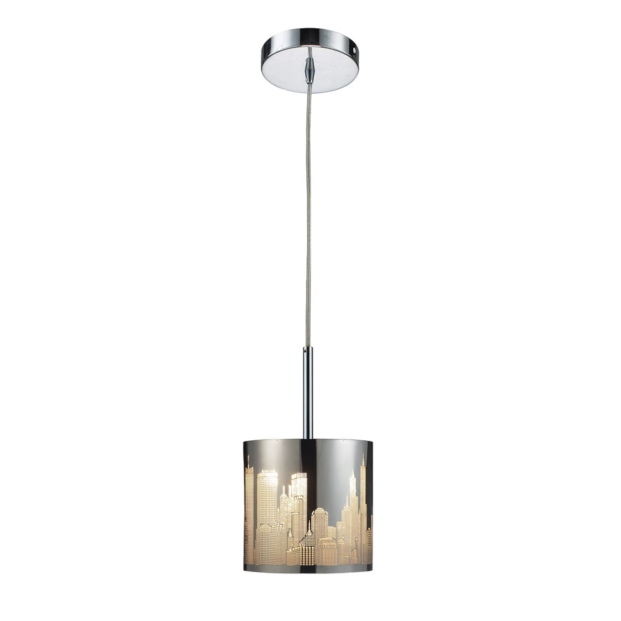 Westmore Lighting Polished Stainless Steel Modern Textured Glass ...