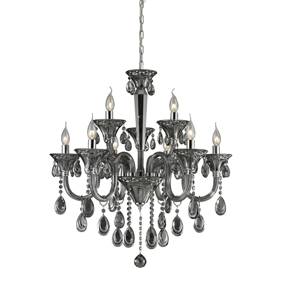 Westmore Lighting Bromfield Polished Chrome and Smoke Plated Crystal ...