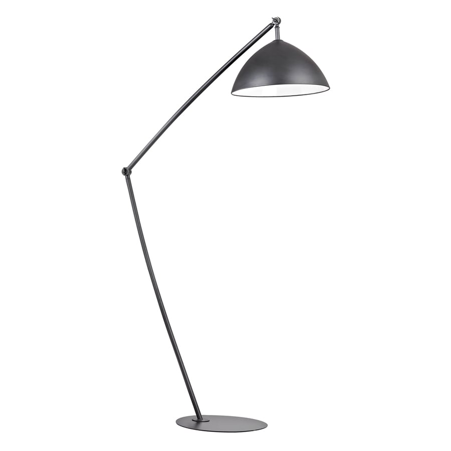 Westmore Lighting Kristo 50-in Matte Black Floor Lamp with Metal Shade ...