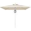 Fiberbuilt Natural Market 6-ft No-tilt Square Patio Umbrella with White ...