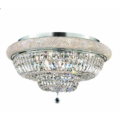 Luminous Lighting Primo 15-in Chrome Casual/Transitional Flush Mount ...