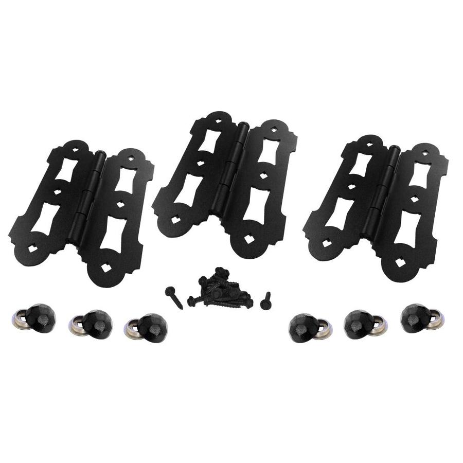 OWT Ornamental Wood Ties GATE Hardware 3-Pack 7-1/2-in Black Gate Hinge ...