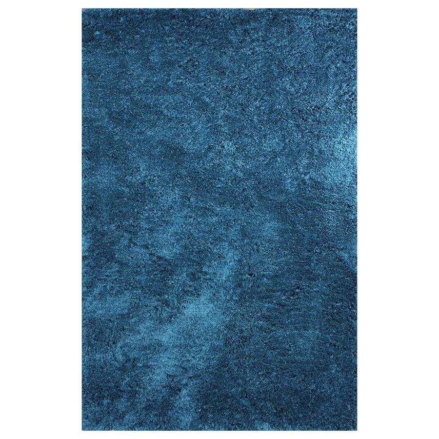 nuLOOM 9 x 12 Teal Indoor Solid Handcrafted Area Rug in the Rugs ...