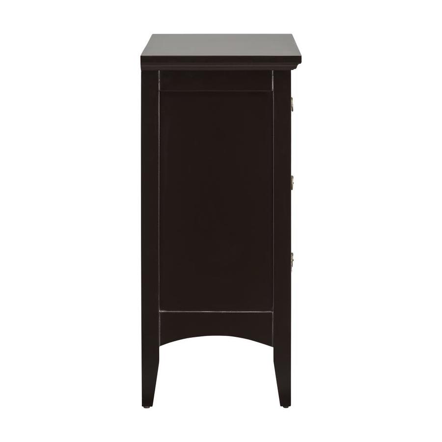 Elegant Home Fashions Suduku Espresso 3-Drawer Accent Chest in the ...