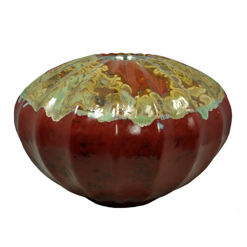 allen + roth 6.1-in Red Ceramic Fire Pot at Lowes.com