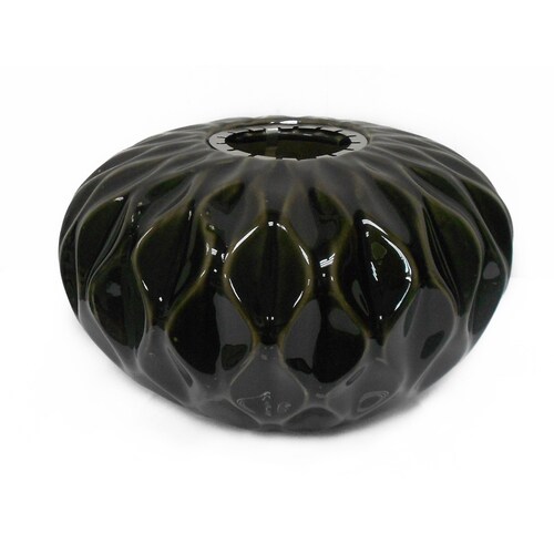 Garden Treasures Royal 5.91-in Ripple Ceramic Fire Pot in the Fire Pots ...