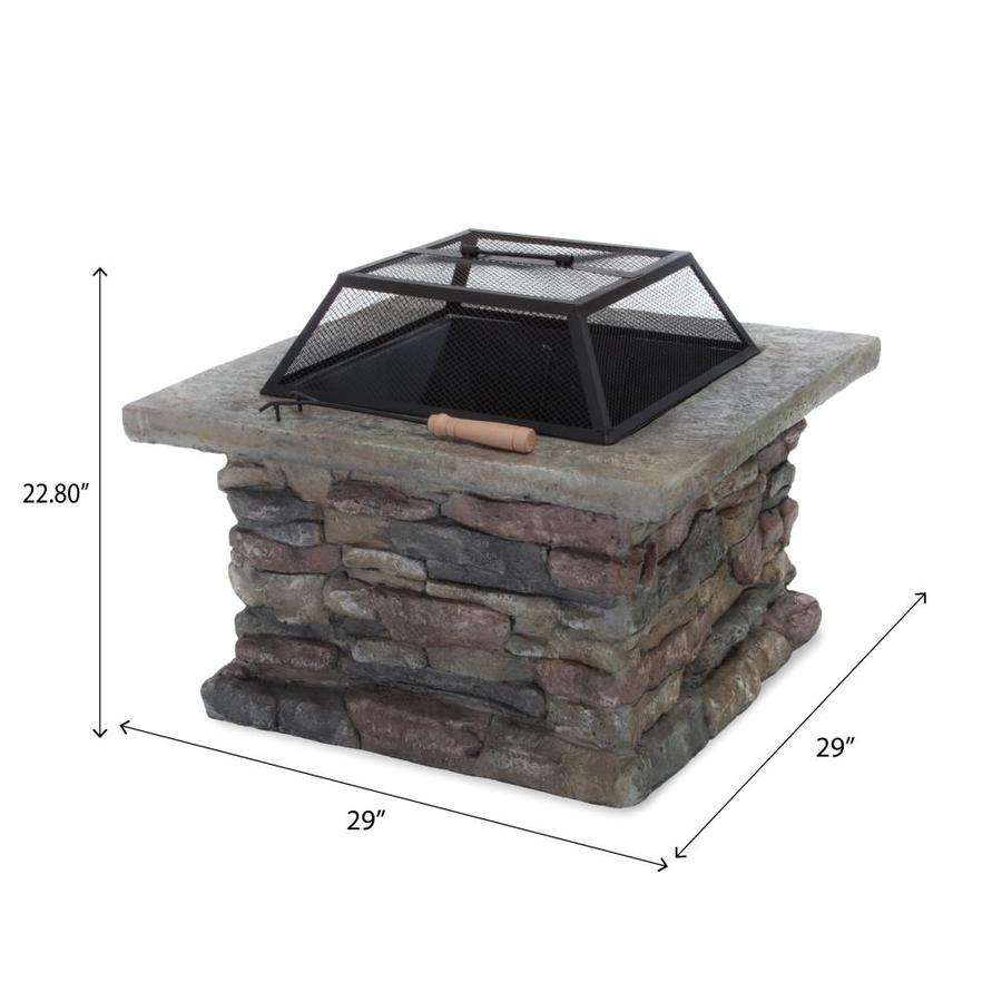 Best Selling Home Decor Corporal Natural Stone Square Fire Pit in the ...