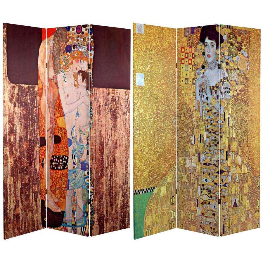 Red Lantern 6 ft. Tall Double Sided Works of Klimt Room Divider- Bloch ...