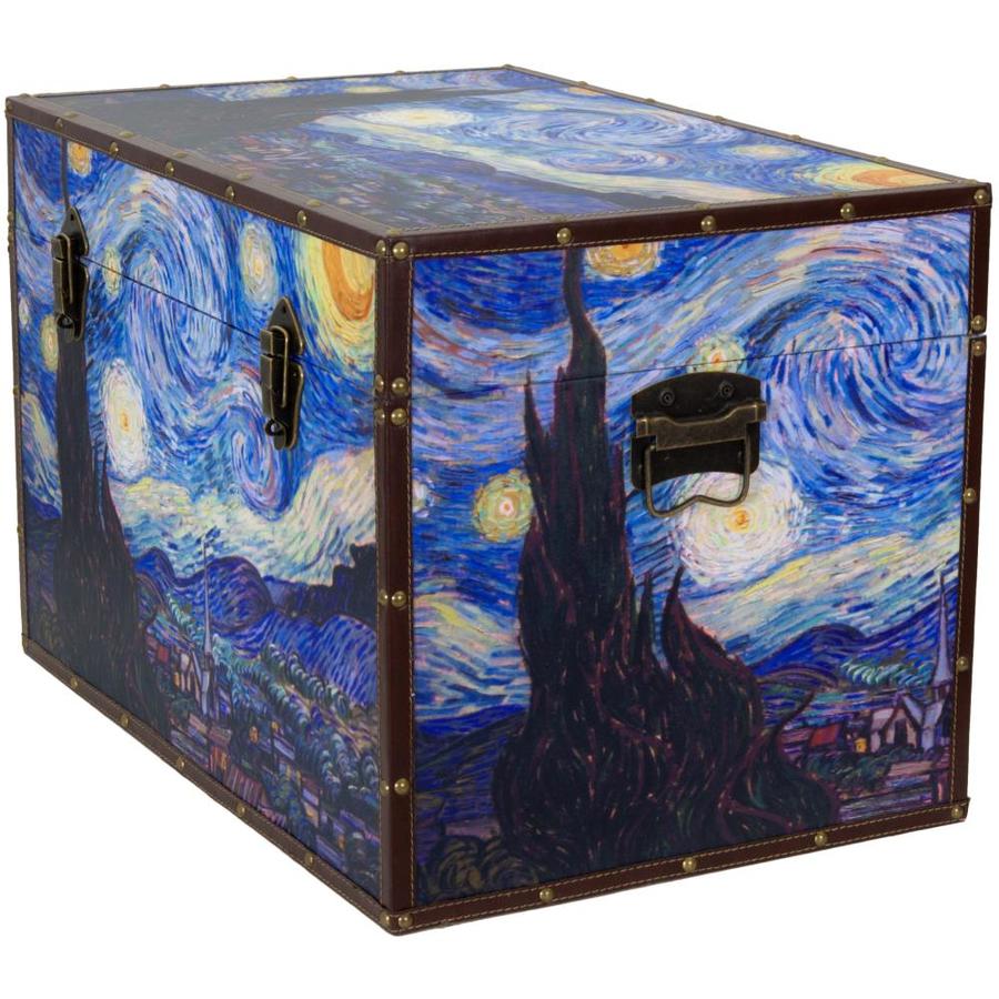 Red Lantern 1-cu ft Wood Storage Trunk in the Storage Trunks department ...