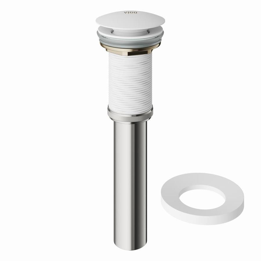 VIGO VESSEL POP-UP DRAIN MATTE WHITE in the Bathroom Sinks department ...