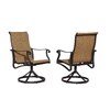 Allen + roth Safford 2-Count Brown Aluminum Swivel Rocker Patio Dining ...