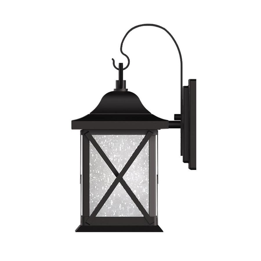 allen + roth 8.9-in H Black Dark Sky LED Outdoor Wall Light in the ...