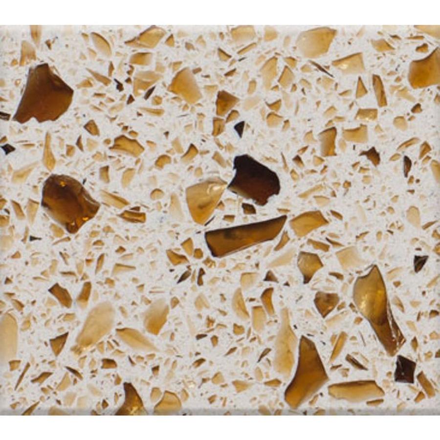 Curava Wheat Recycled Glass Brown Kitchen Countertop Sample in the ...