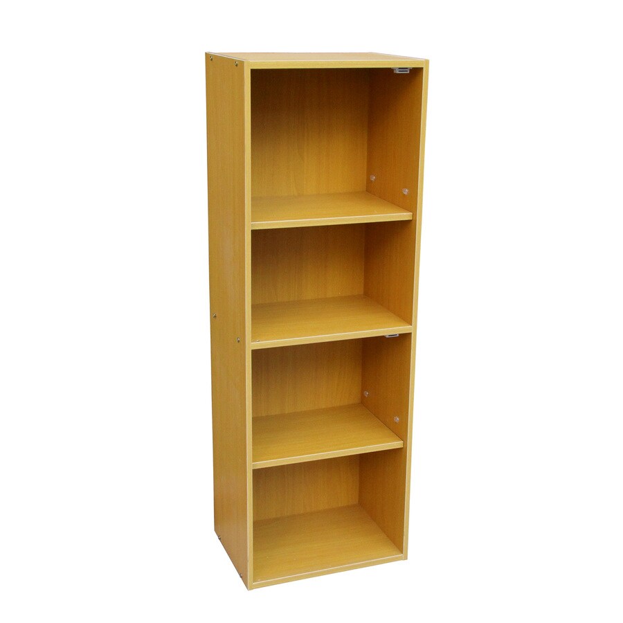 ORE International Beige Wood 4-Shelf Bookcase at Lowes.com