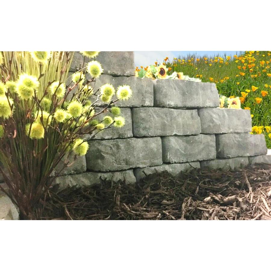 NATURA WALL Heritage Gray Retaining wall block (Common: 8-inx 11-in ...