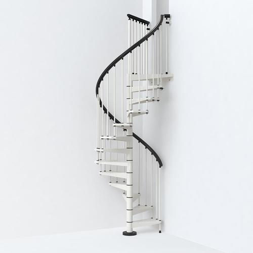 Arke Sky030 47-in x 10-ft White Spiral Staircase Kit at Lowes.com
