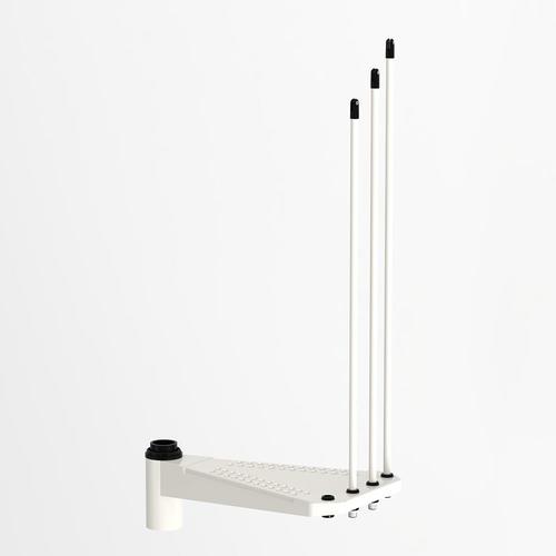 Arke SKY030 24.5-in x 15.6-in White Painted Galvanized steel Stair ...