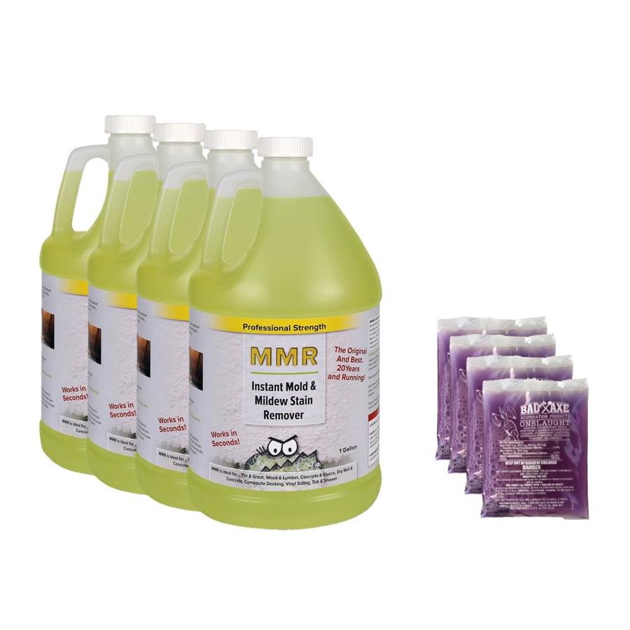 MMR Pro (4)-1-gallon Instant Mold/Mildew Stain Remover and (4) 2-oz ...