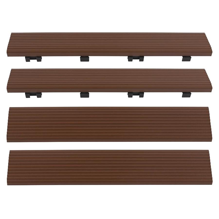NewTechWood (Actual: 0.88-in x 2-in x 12-in) Quick Deck Tile Brazilian ...