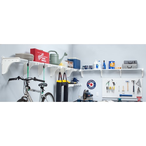 EZ Shelf 3.33-ft to 25-ft White Adjustable Mount Wire Shelving Kits in ...