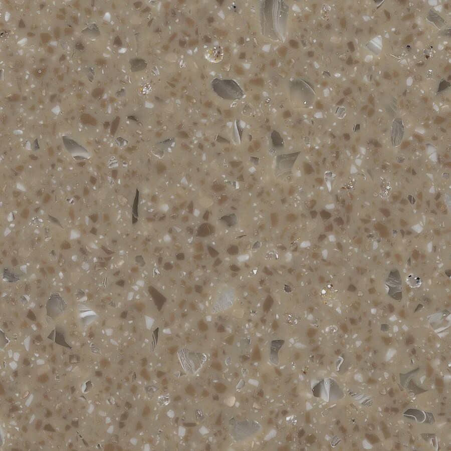 Allen + roth Gravel Tan Solid Surface Kitchen Countertop Sample at ...