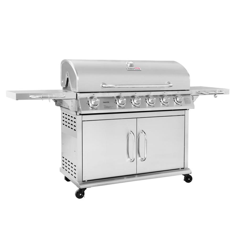 Royal Gourmet Silver 5-Burner Liquid Propane Gas Grill in the Gas ...