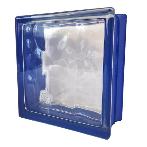 Seves Nubio 8 Pack Blue Wave Glass Block 8 In H X 8 In W X 4 In D In The Glass Block