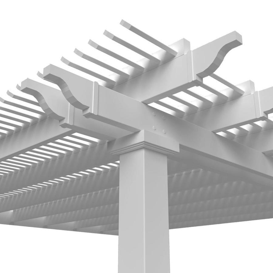 Modern Pergola Kits White Vinyl Attached Pergola in the Pergolas ...